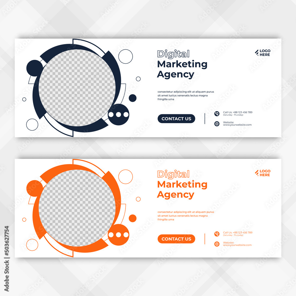 Corporate Business Facebook Cover Page Design Template Stock Vector ...