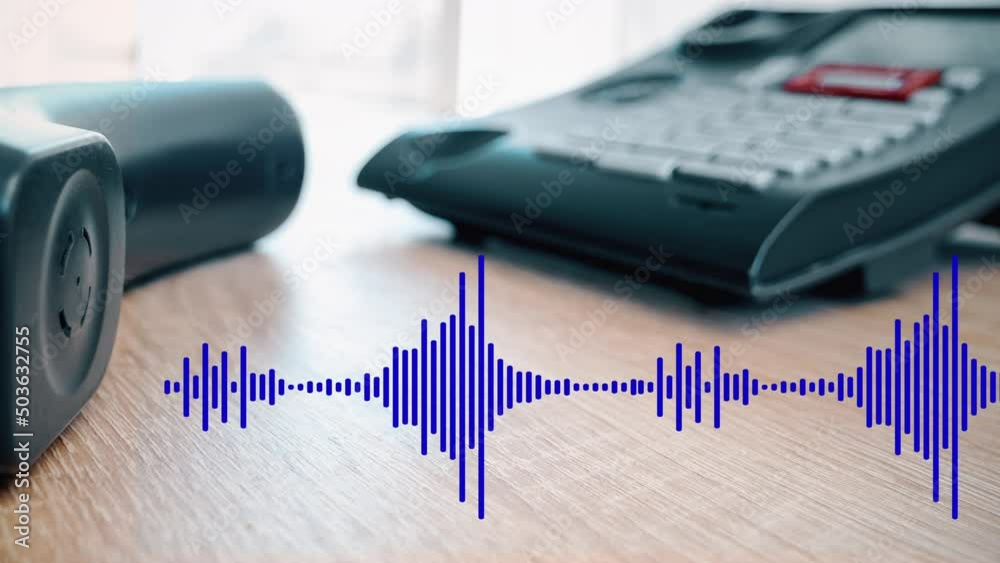 Office phone conversation, seamless loop. Desk phone talk in form of a ...