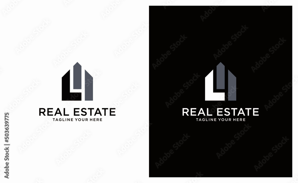 Logo design of letter L in vector for construction, home, real estate ...
