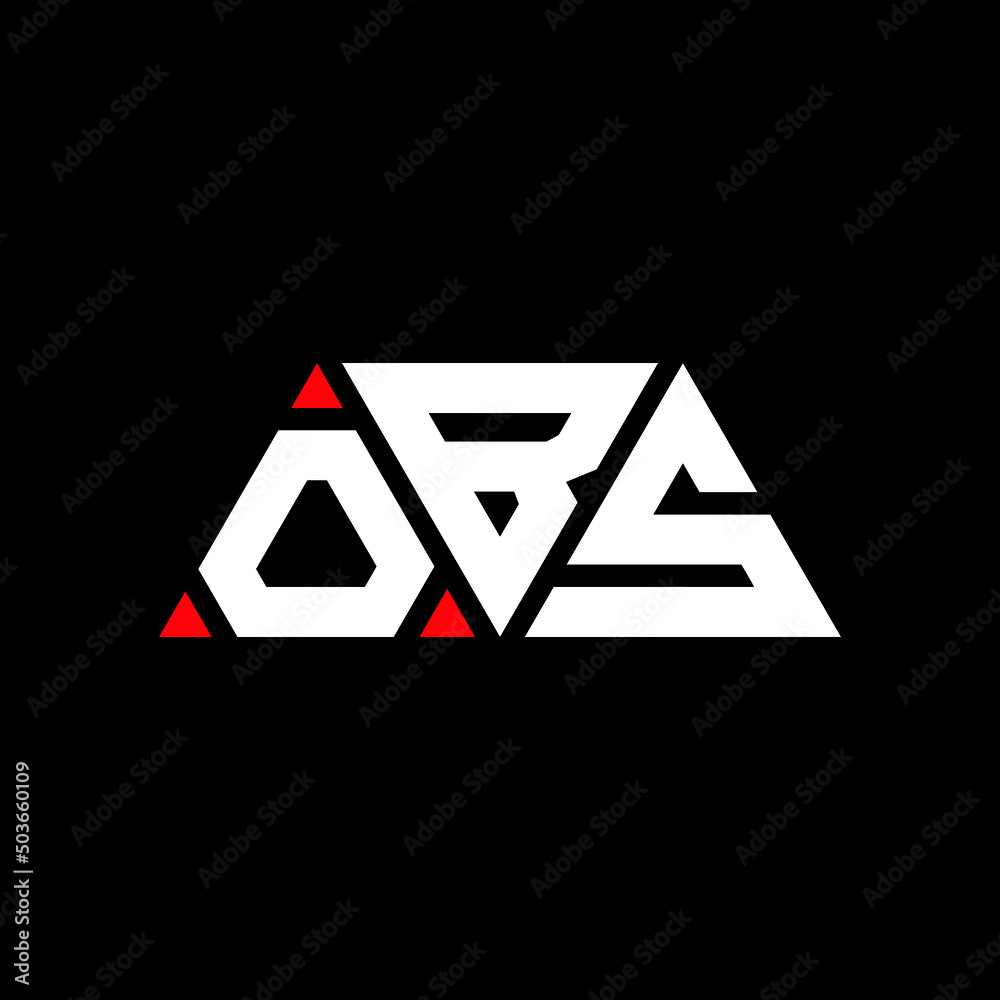 OBS triangle letter logo design with triangle shape. OBS triangle logo ...