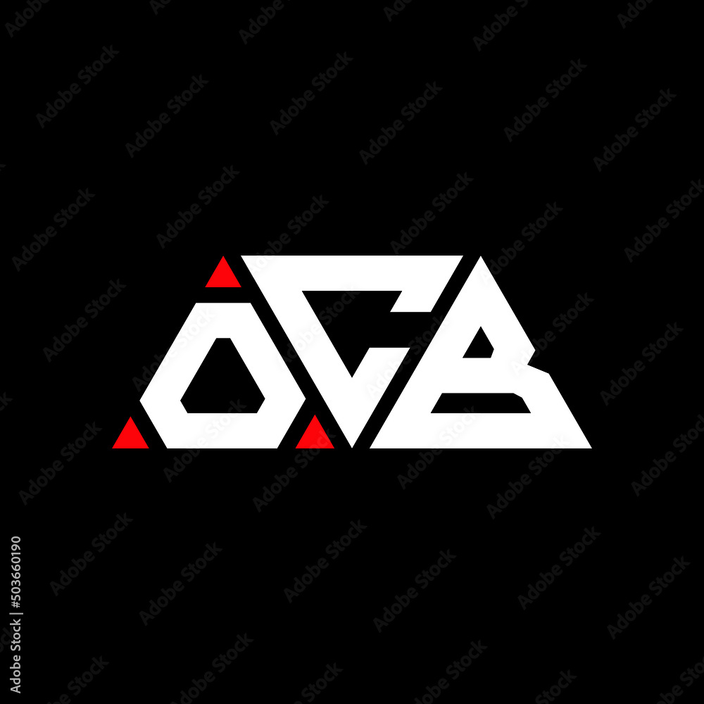 OCB triangle letter logo design with triangle shape. OCB triangle logo ...