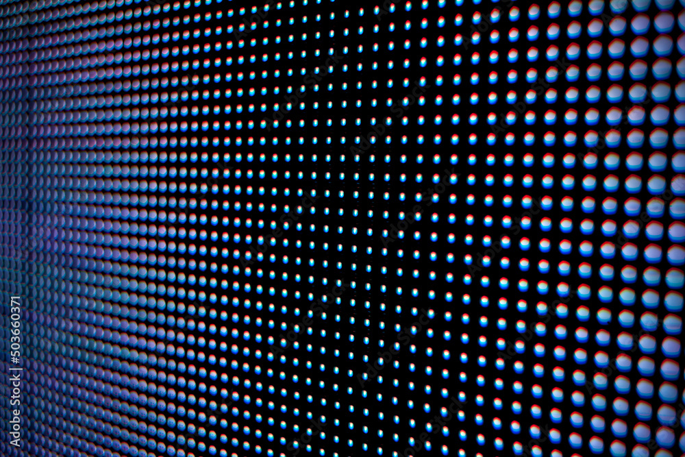 LED screen. dotted bright colored LED smd screen - close up background ...