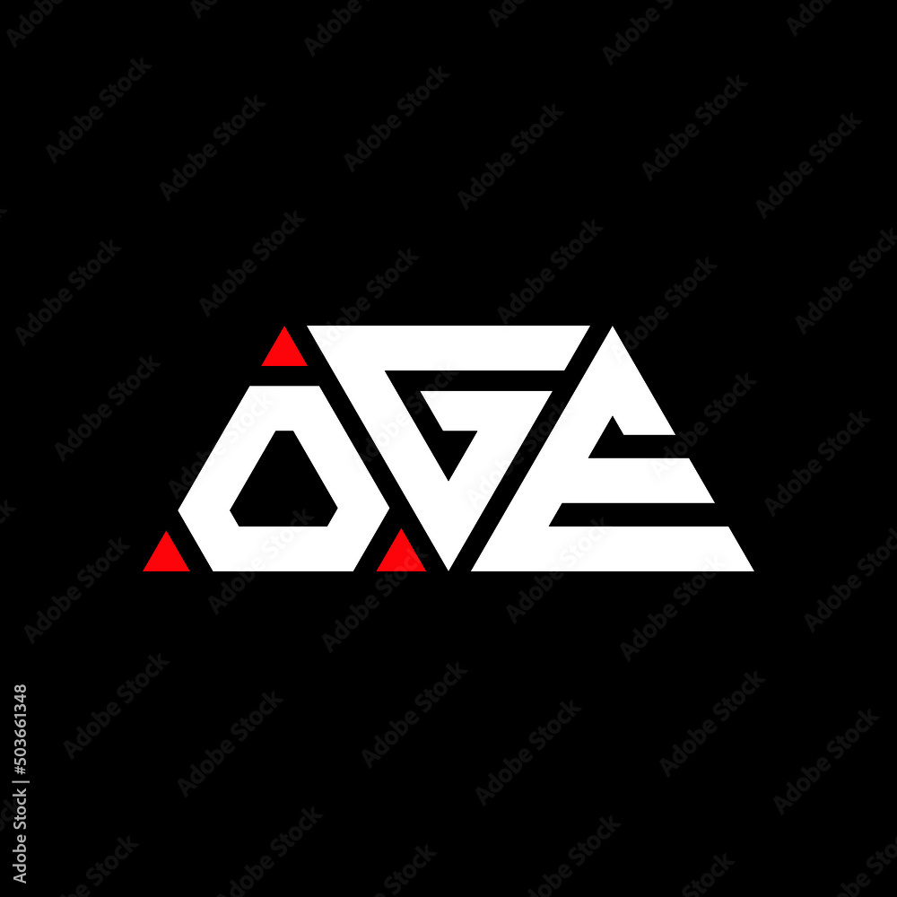 Oge Triangle Letter Logo Design With Triangle Shape Oge Triangle Logo Design Monogram Oge