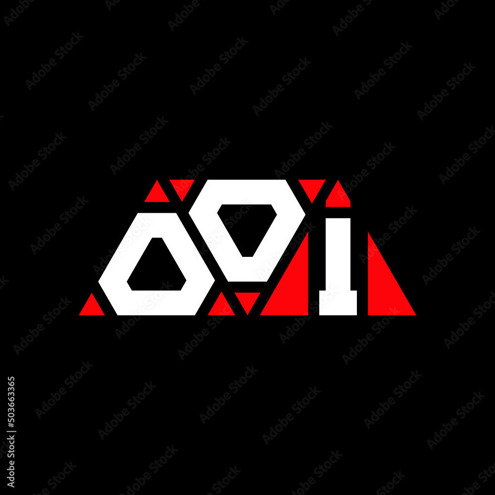 OOI triangle letter logo design with triangle shape. OOI triangle logo ...