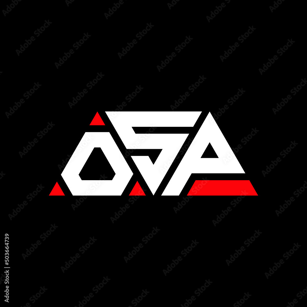 OSP triangle letter logo design with triangle shape. OSP triangle logo ...