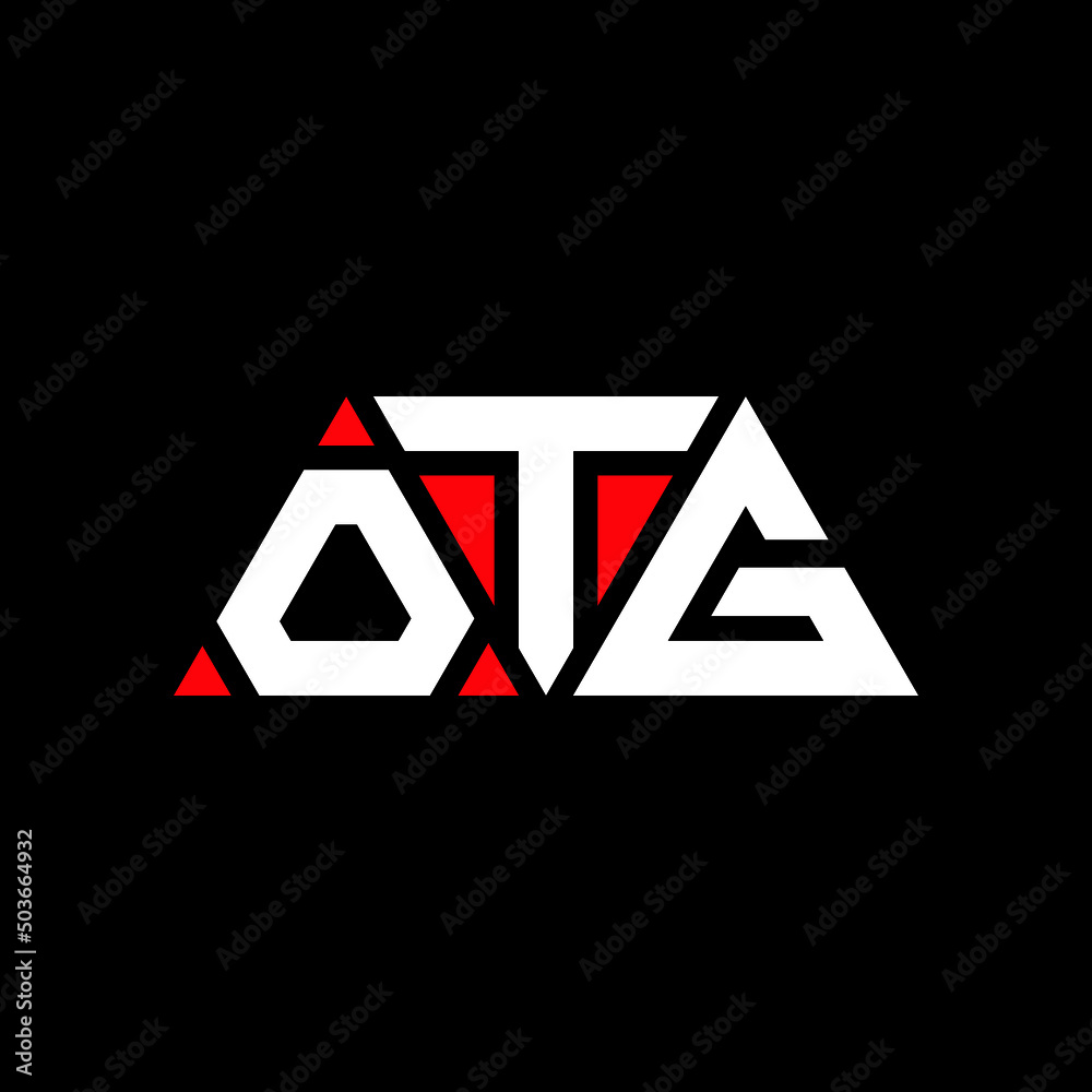 OTG triangle letter logo design with triangle shape. OTG triangle logo ...