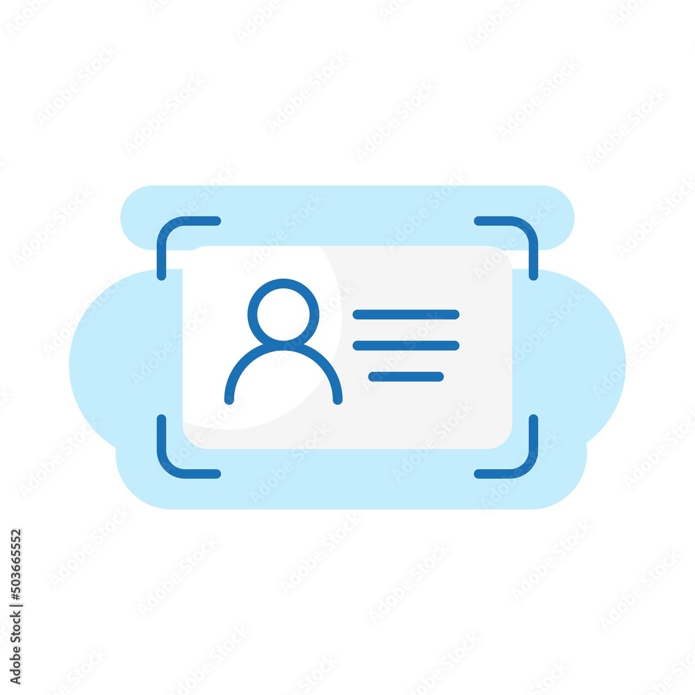 Scan ID Card concept illustration flat design vector eps10. modern ...