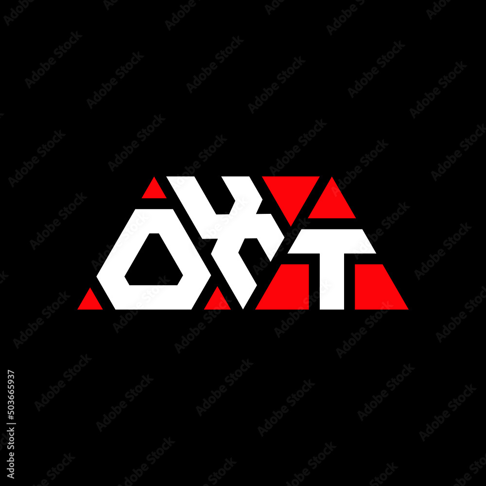 OXT triangle letter logo design with triangle shape. OXT triangle logo ...