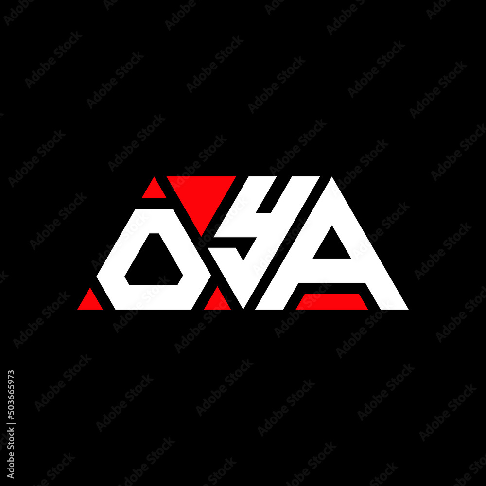 OYA triangle letter logo design with triangle shape. OYA triangle logo ...