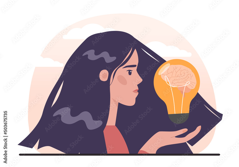 Rationalism set. Logical and structural thinking. Mind behavior Stock ...