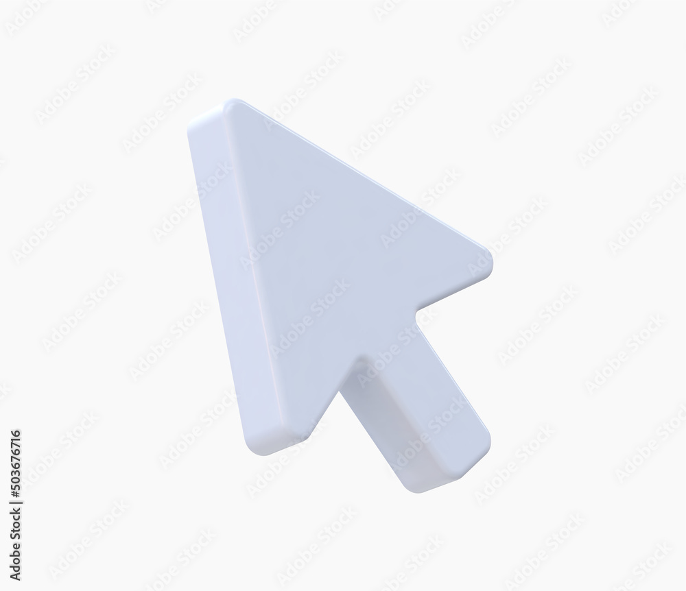 3d Realistic Mouse cursor vector illustration Stock Vector | Adobe Stock
