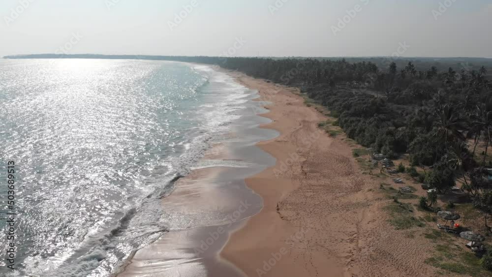Kahanda Modara beach by drone in Sri Lanka. A savage place with just.a ...