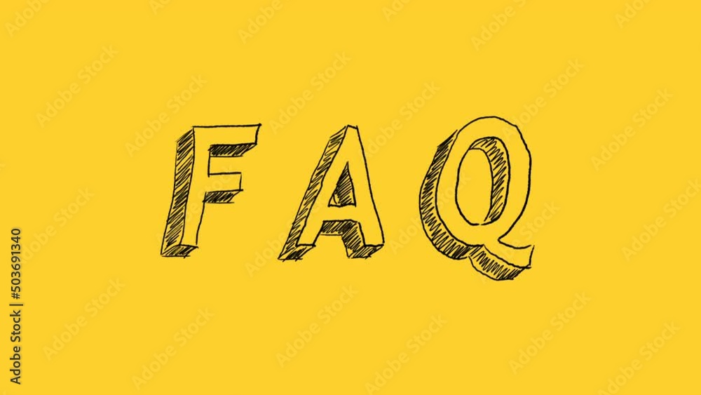 Frequently Asked, Questions. Hand drawing and animated text FAQ on ...
