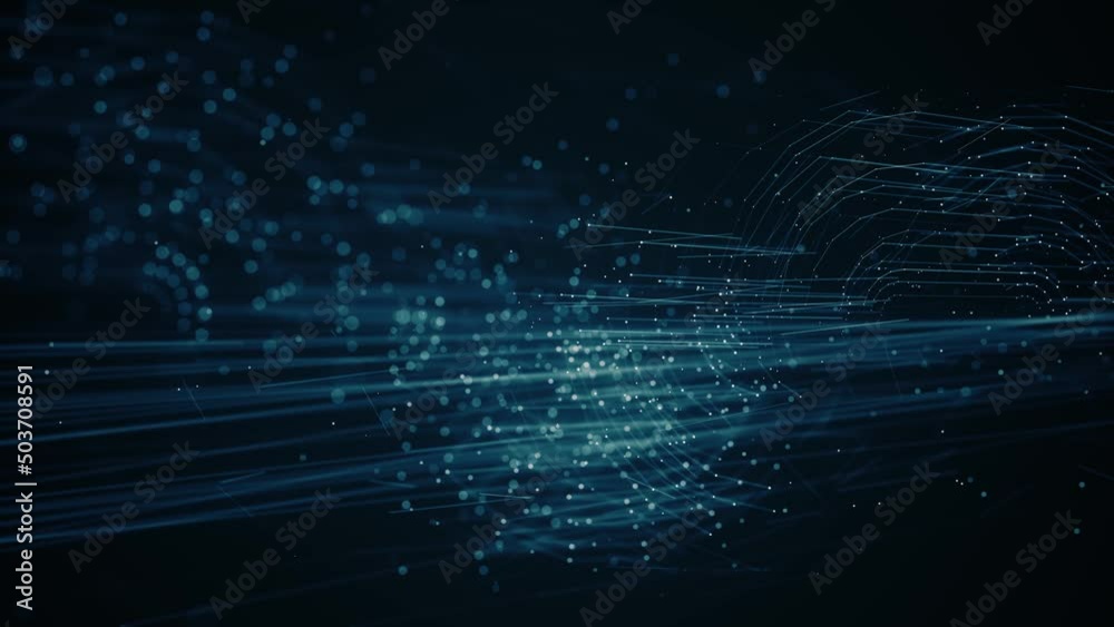 Abstract Hi Tech Futuristic Plexus Design Loop/ 4k animation of an ...