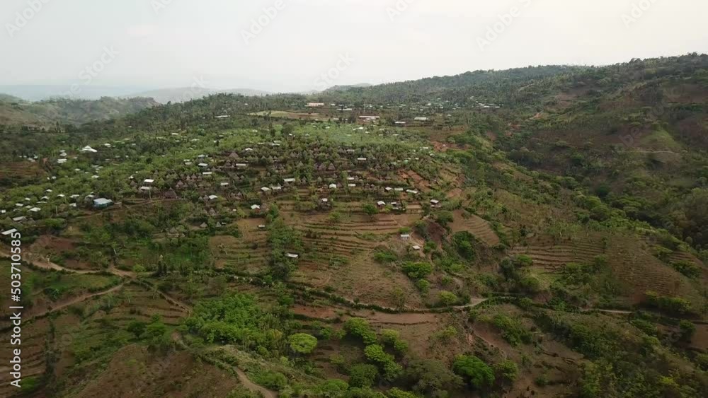 Video Stock Beautiful Konso cultural landscape scenery, UNESCO Heritage ...