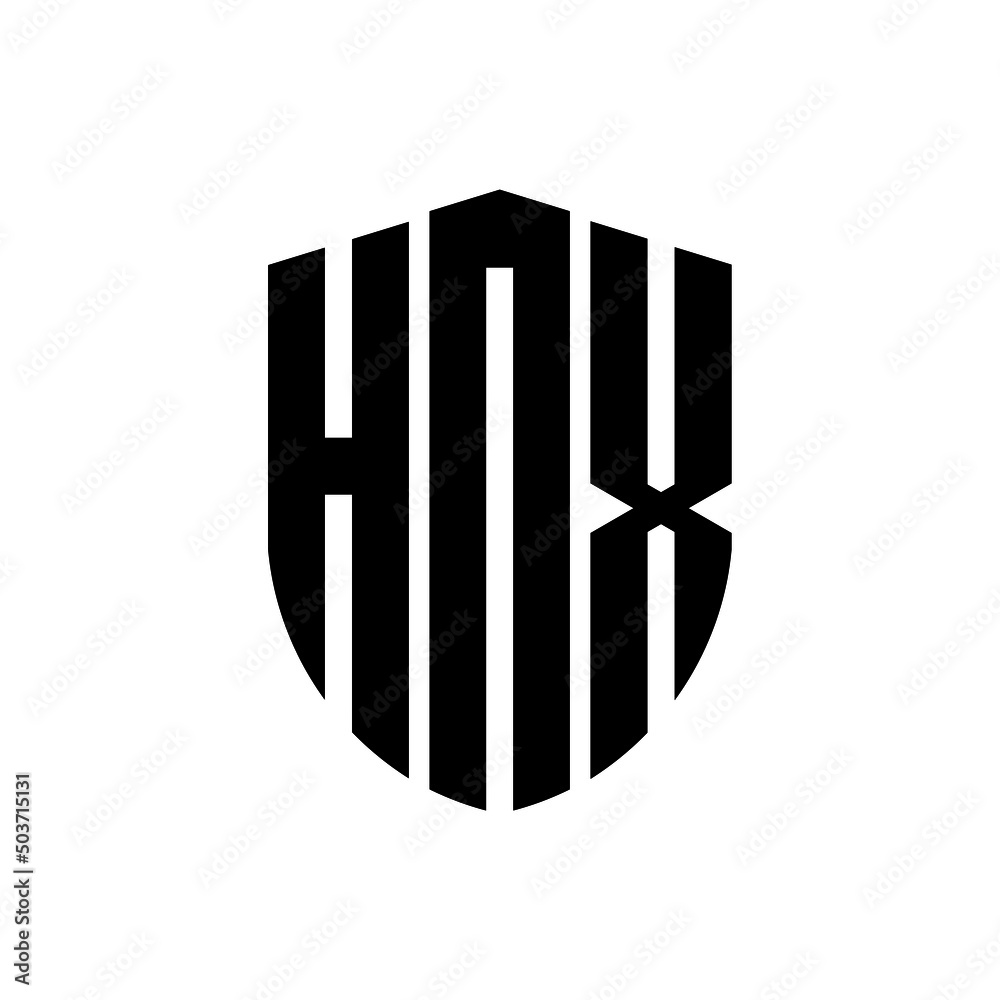 HNX letter logo design. HNX modern letter logo with black background ...