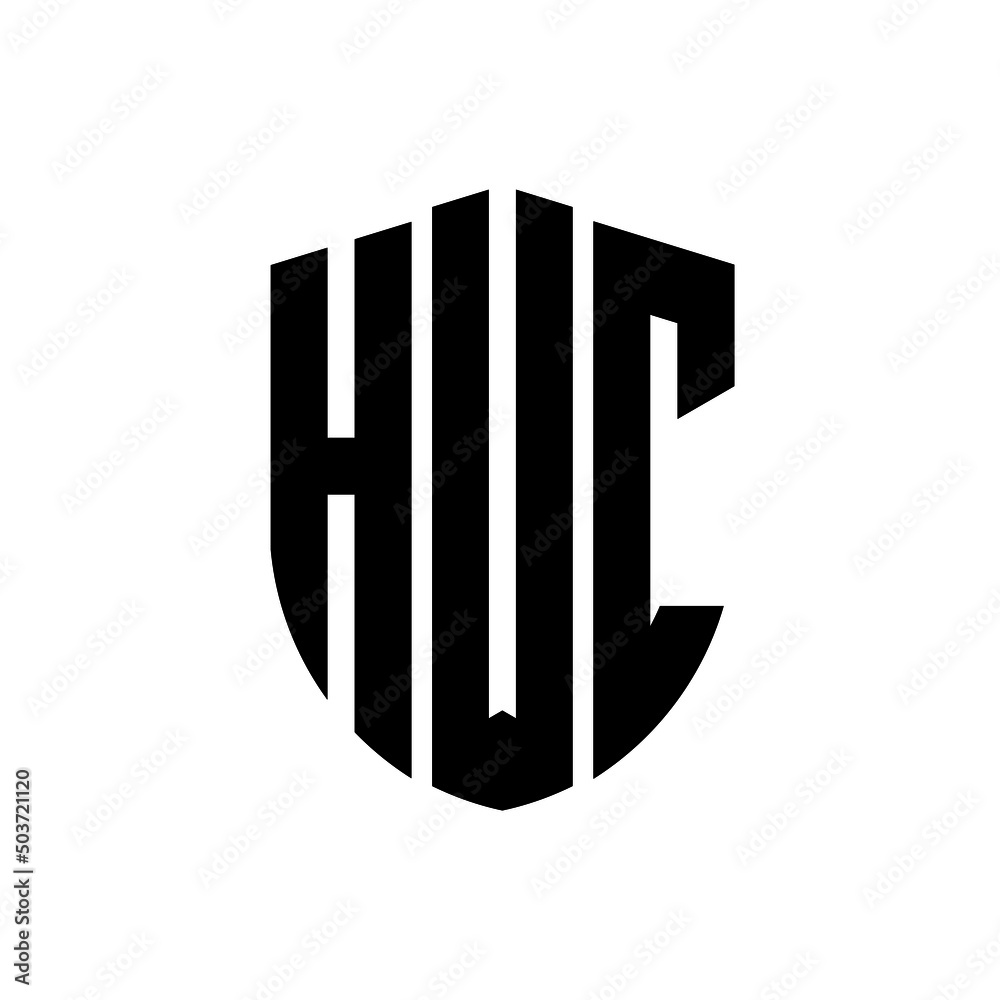WWC letter logo design. WWC modern letter logo with black background ...