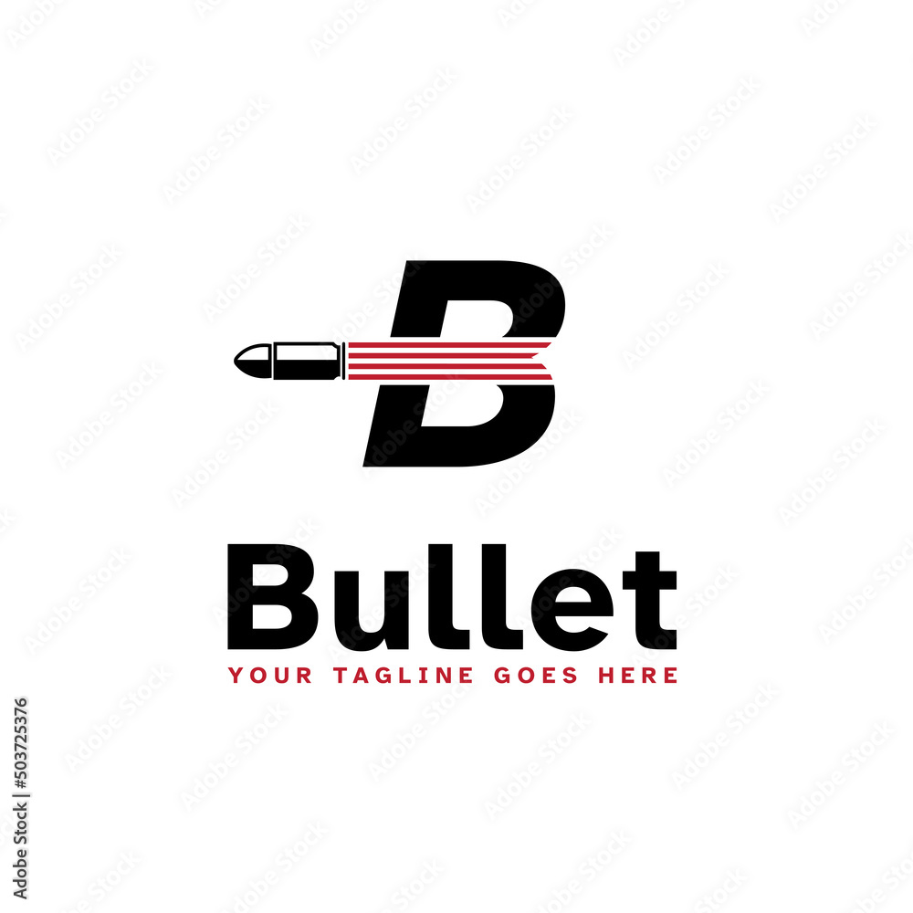 Bullet Typography Logo Template. Letter B Logo Vector. Stock Vector ...