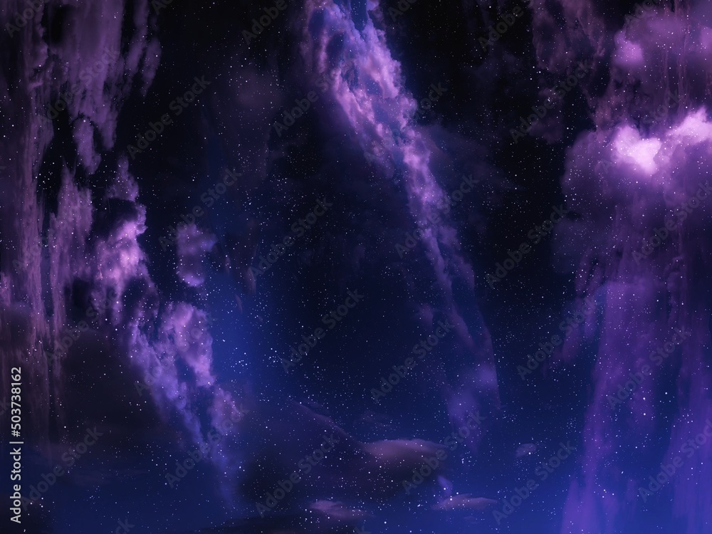 Beauty of the universe. Cosmos with stardust. Interstellar nebula in ...