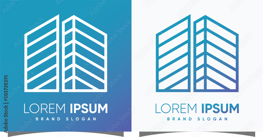 Building logo with home concept and creative modern style Premium ...