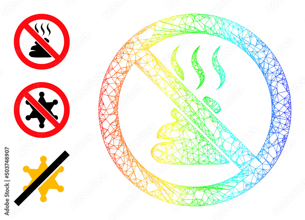 Spectral colorful crossing mesh stop shit smell. Wire frame 2d network ...