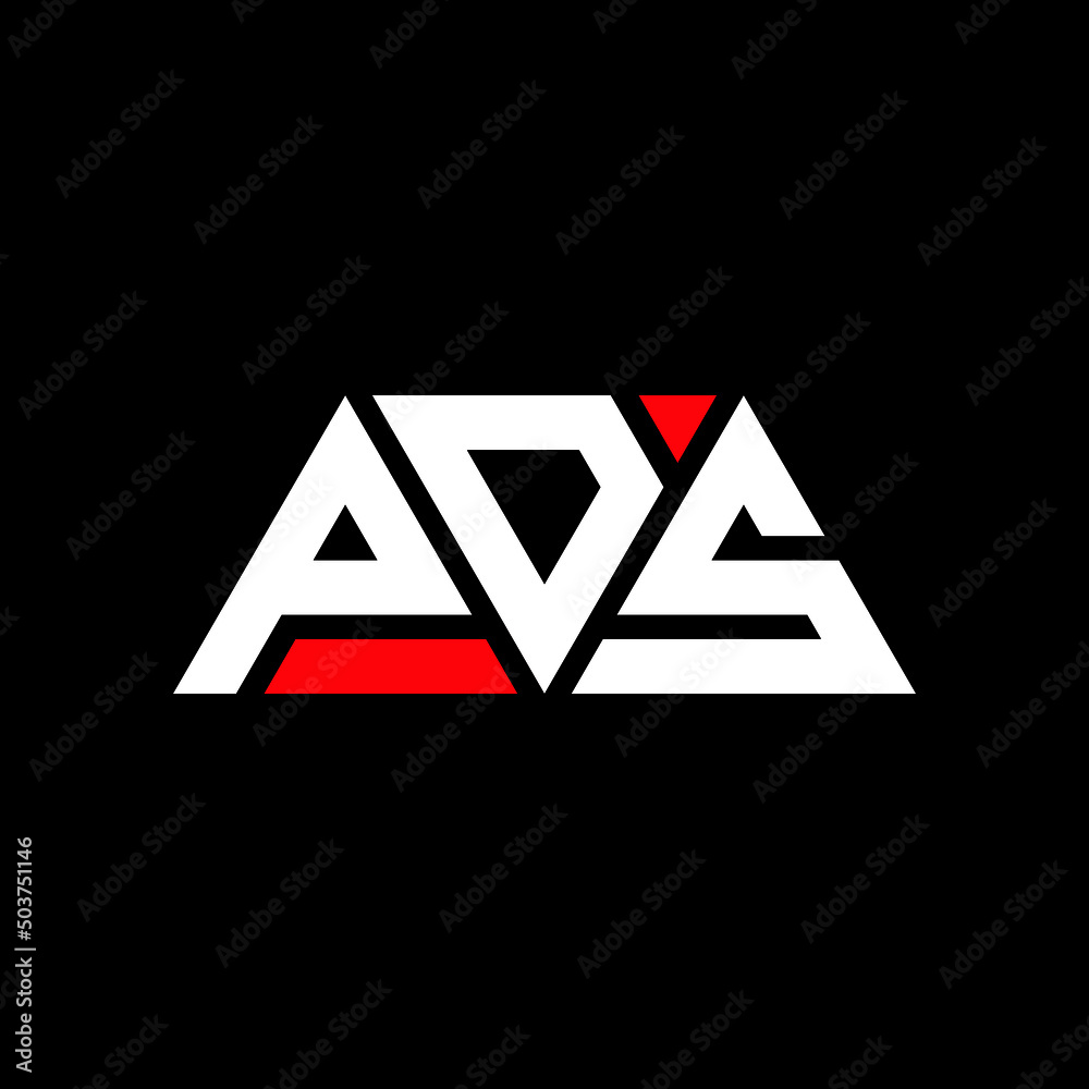 PDS triangle letter logo design with triangle shape. PDS triangle logo ...