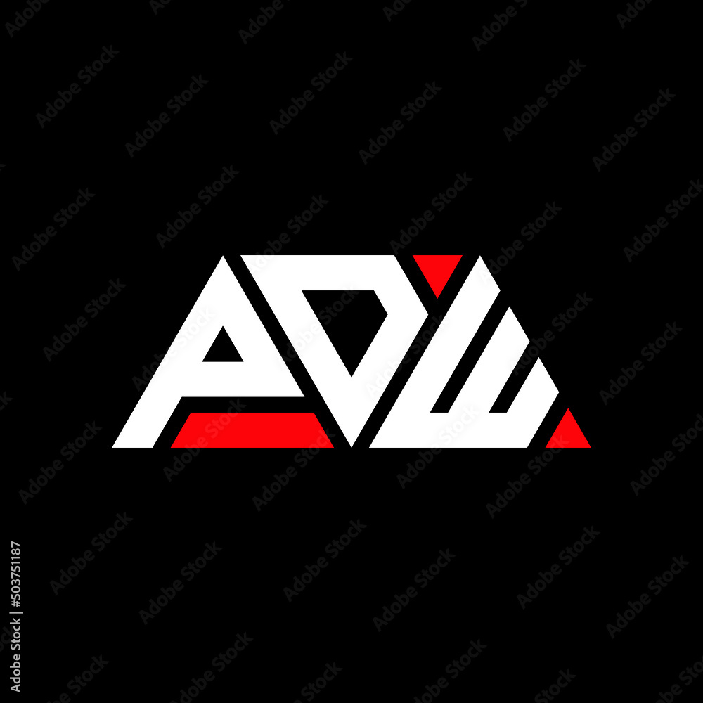 PDW triangle letter logo design with triangle shape. PDW triangle logo ...