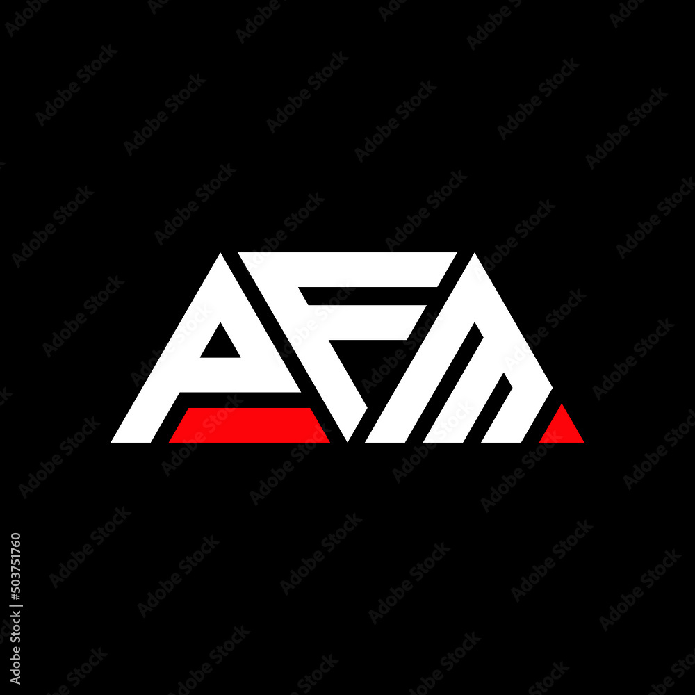 Pfm Triangle Letter Logo Design With Triangle Shape Pfm Triangle Logo Design Monogram Pfm