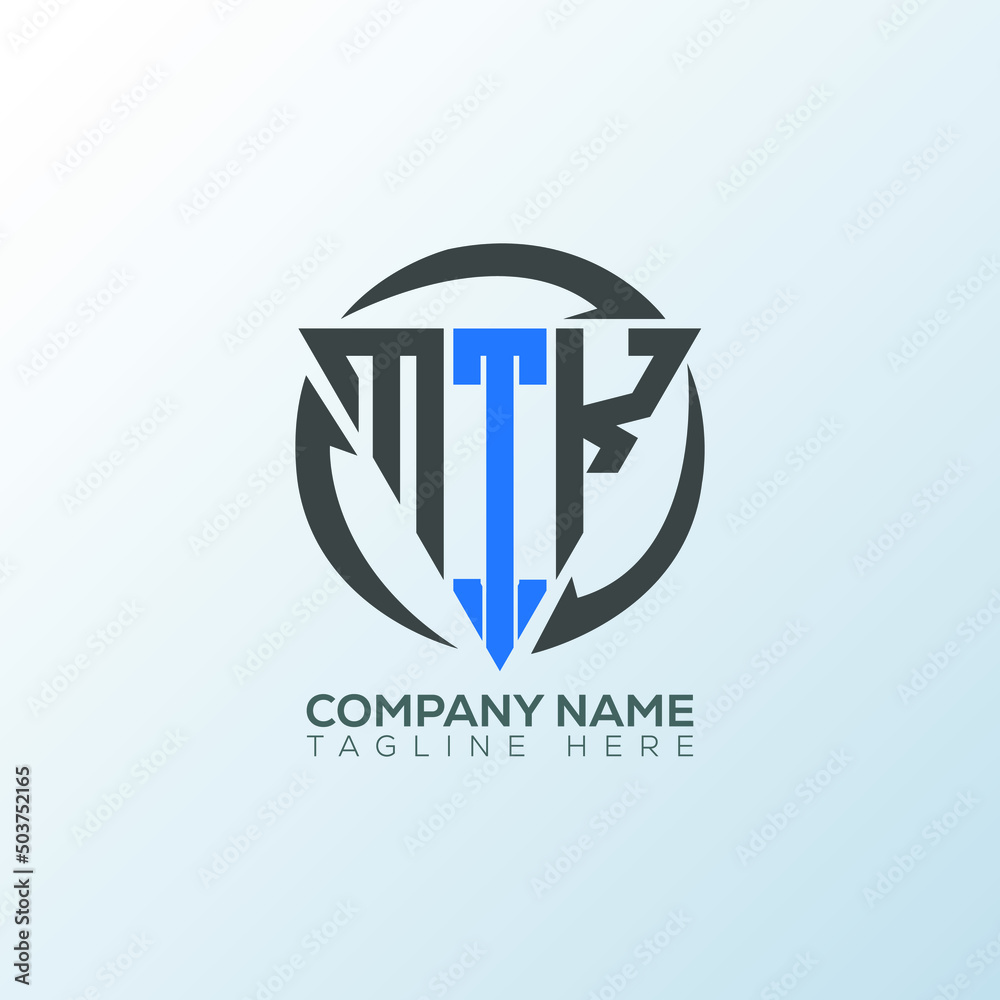 Vecteur Stock MTK letter logo design on white background.MTK creative ...