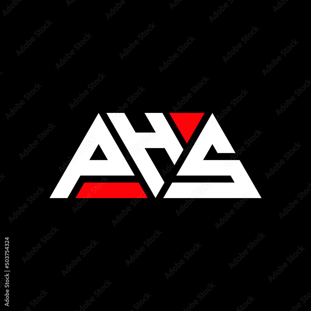 PHS triangle letter logo design with triangle shape. PHS triangle logo ...