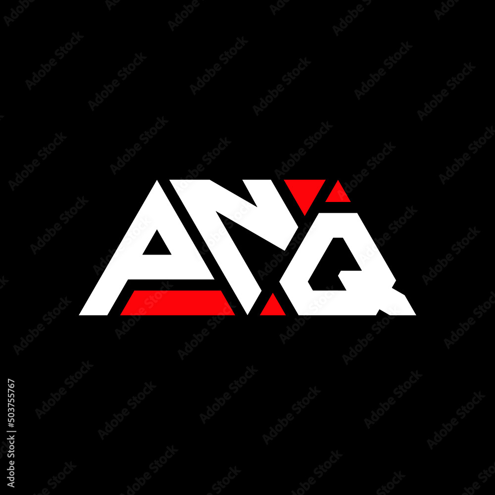 PNQ triangle letter logo design with triangle shape. PNQ triangle logo ...