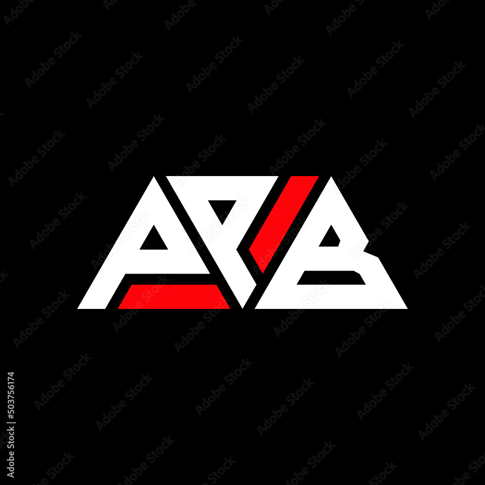 PPB triangle letter logo design with triangle shape. PPB triangle logo ...