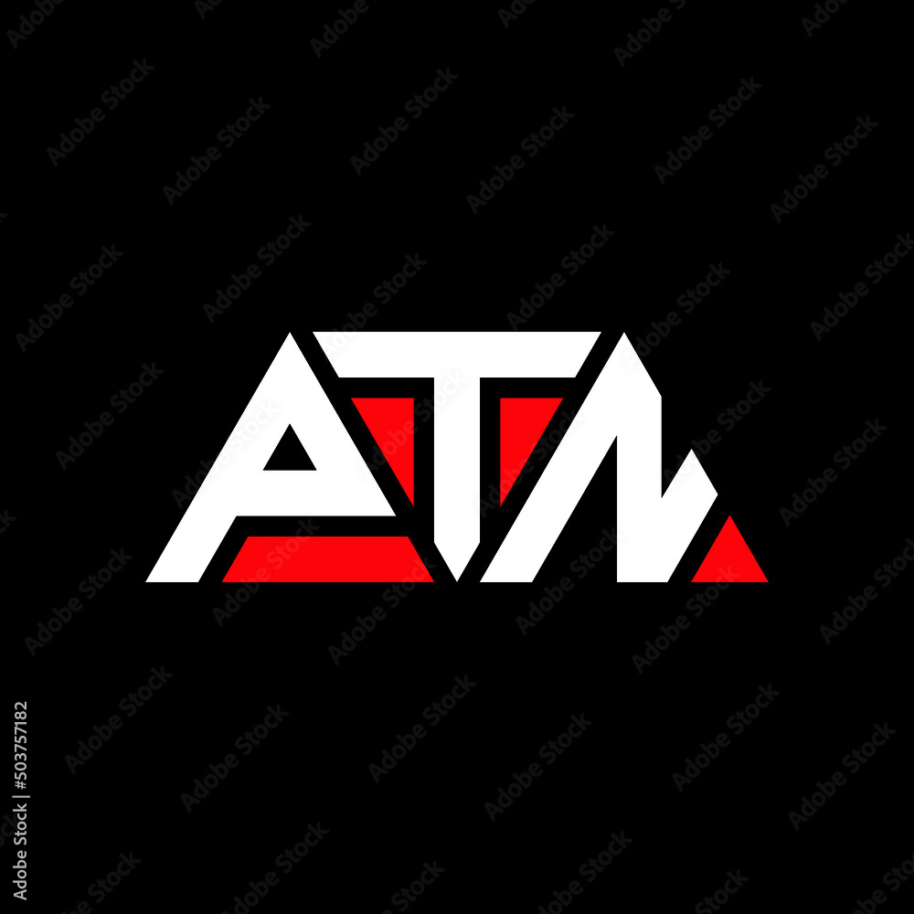 PTN triangle letter logo design with triangle shape. PTN triangle logo ...