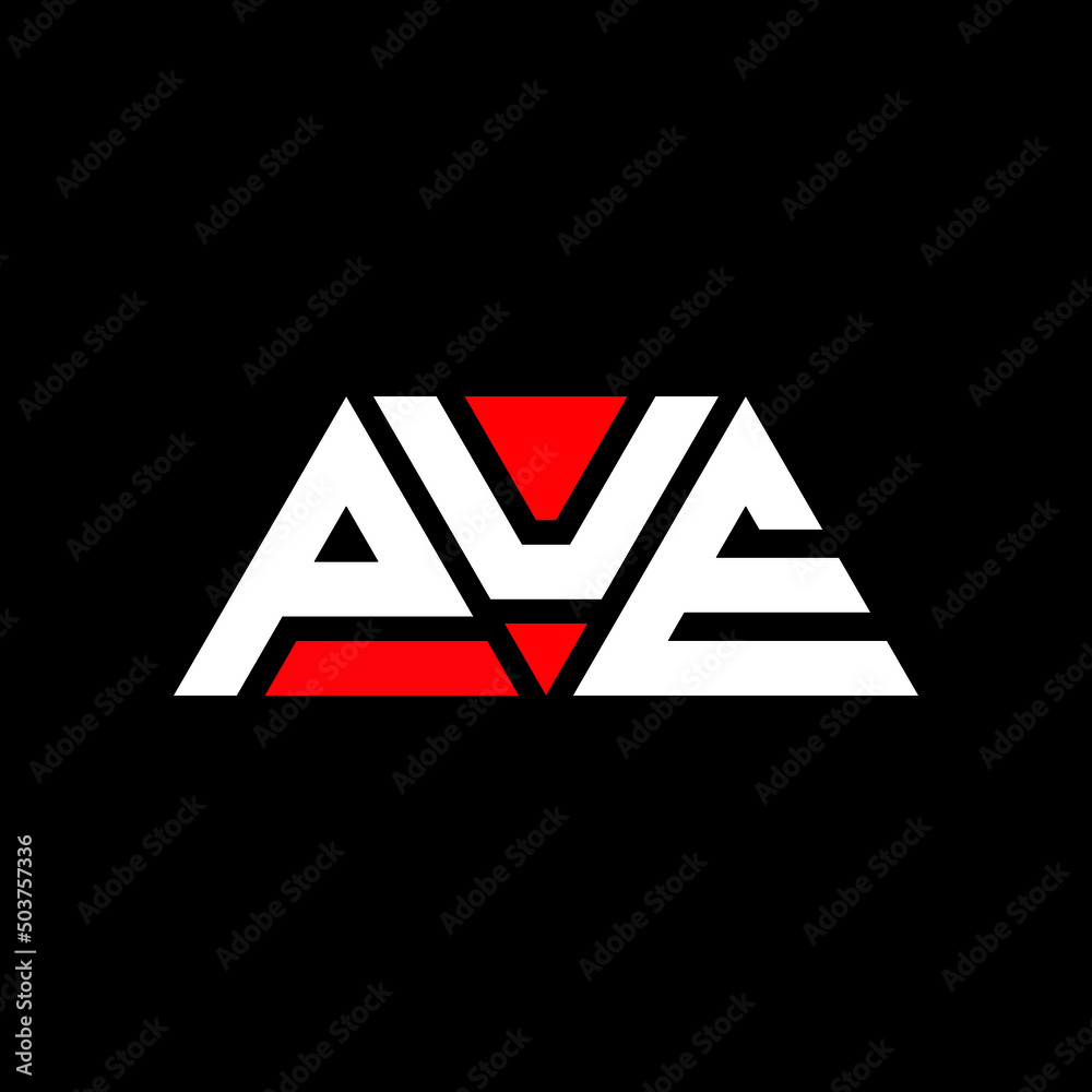 Vecteur Stock PUE triangle letter logo design with triangle shape. PUE ...