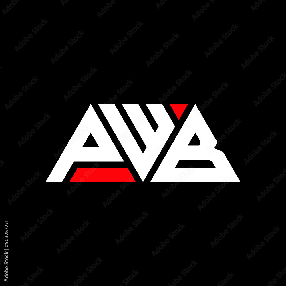 PWB triangle letter logo design with triangle shape. PWB triangle logo ...
