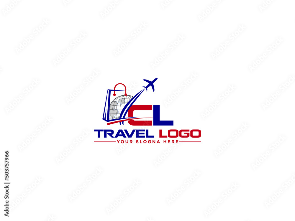 Simple CL Logo, Colorful Cl lc Letter Logo For Travel Business Stock ...