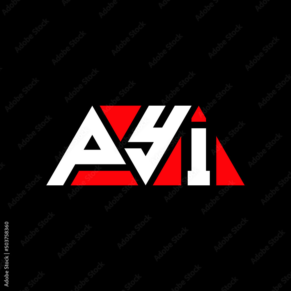 PYI triangle letter logo design with triangle shape. PYI triangle logo ...