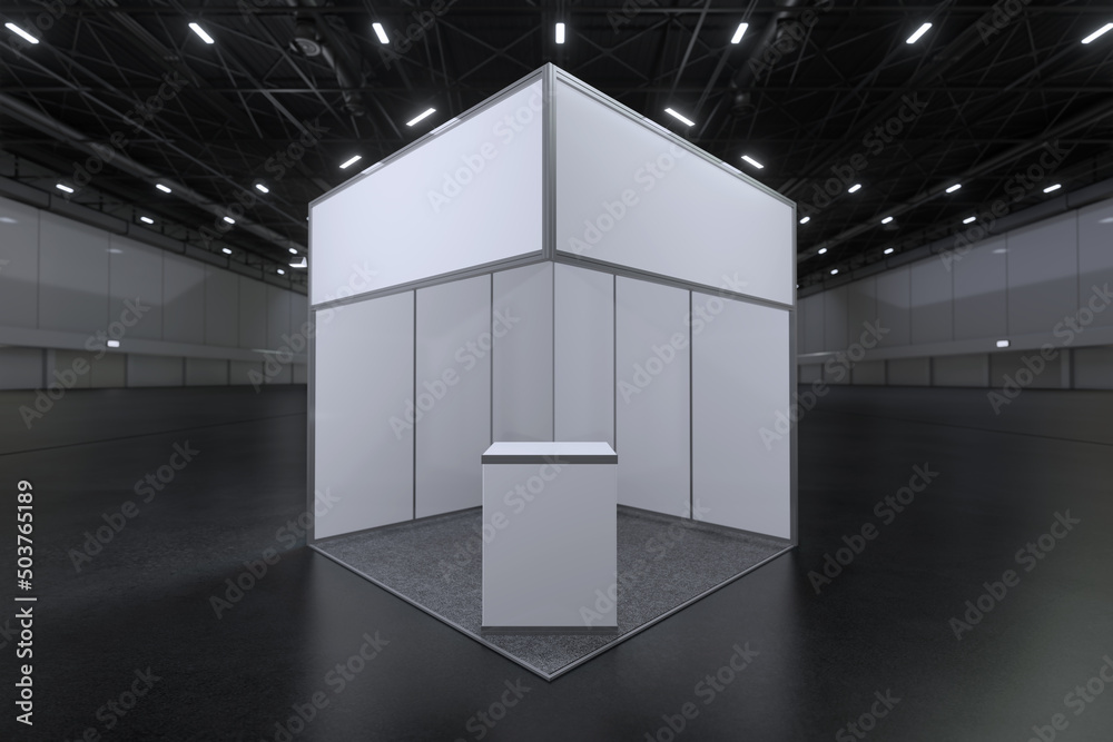 Exhibition stand for mockup and Corporate identity,Display design.Empty ...