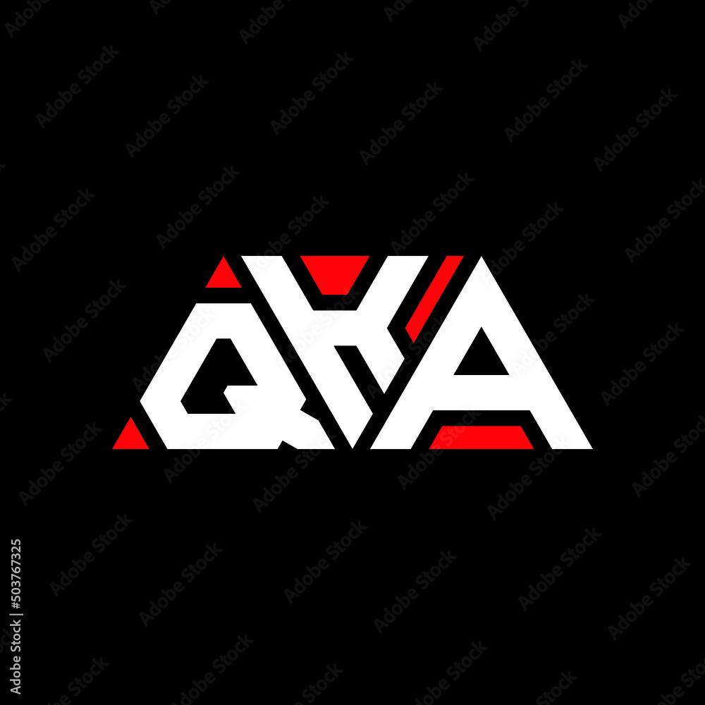 QKA triangle letter logo design with triangle shape. QKA triangle logo ...