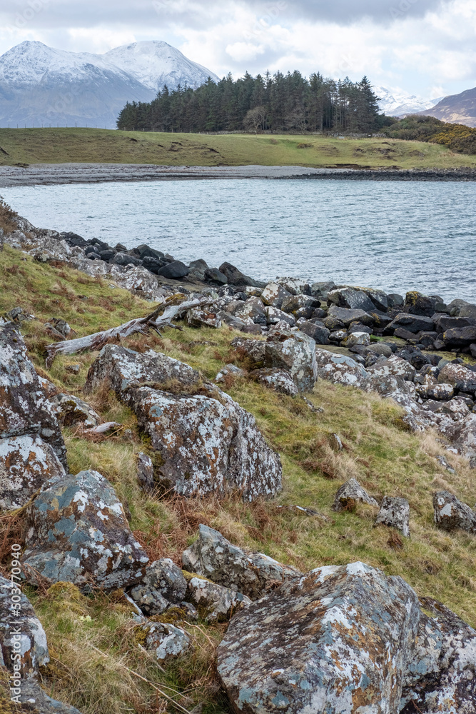 Cold and solitary nature surrounding the small Isle of Raasay and ...