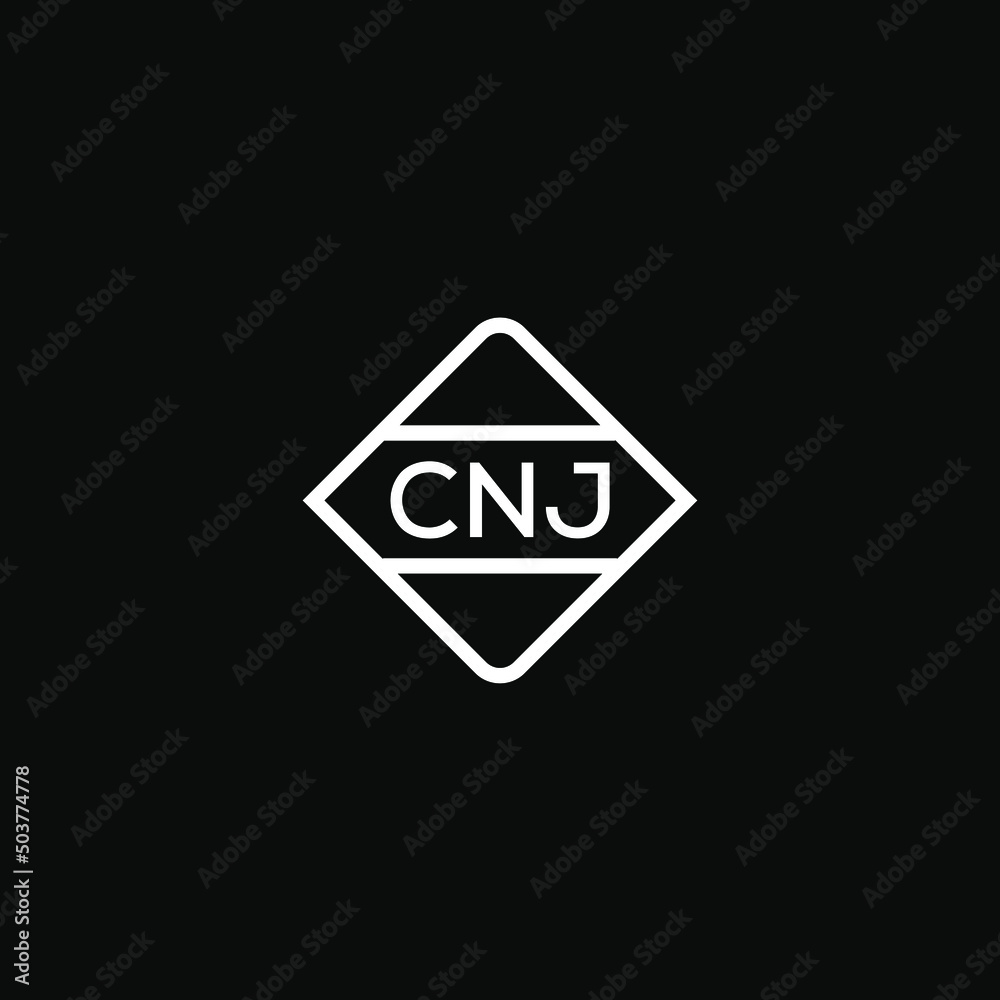 CNJ letter design for logo and icon.CNJ monogram logo.vector ...