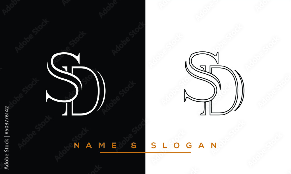 DS, SD, D, S Abstract Letters Logo Monogram Stock Vector | Adobe Stock