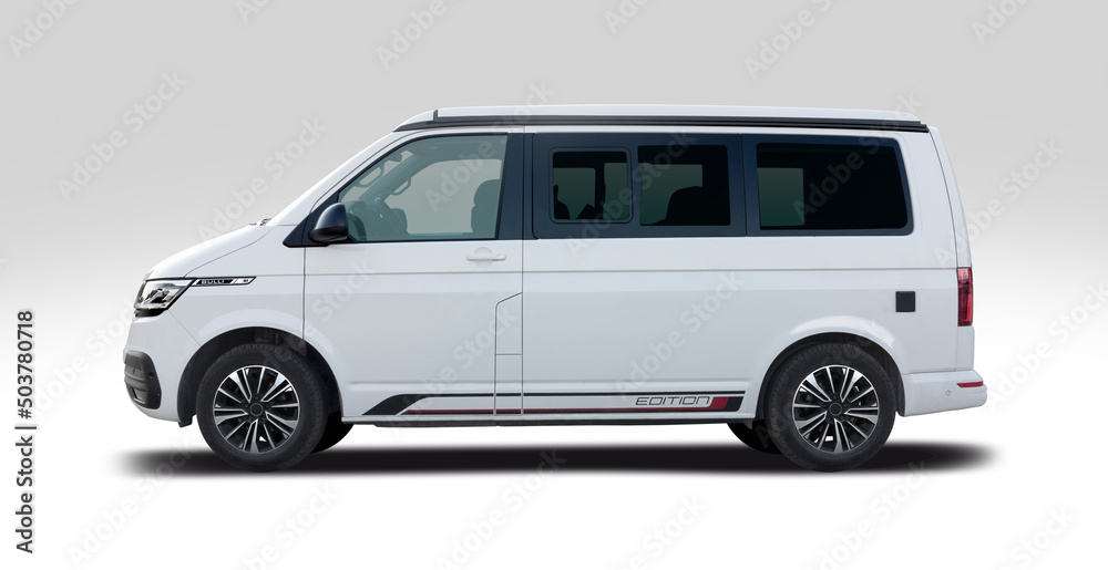VW T6 Bulli, side view isolated on white background, 17 August 2021 ...