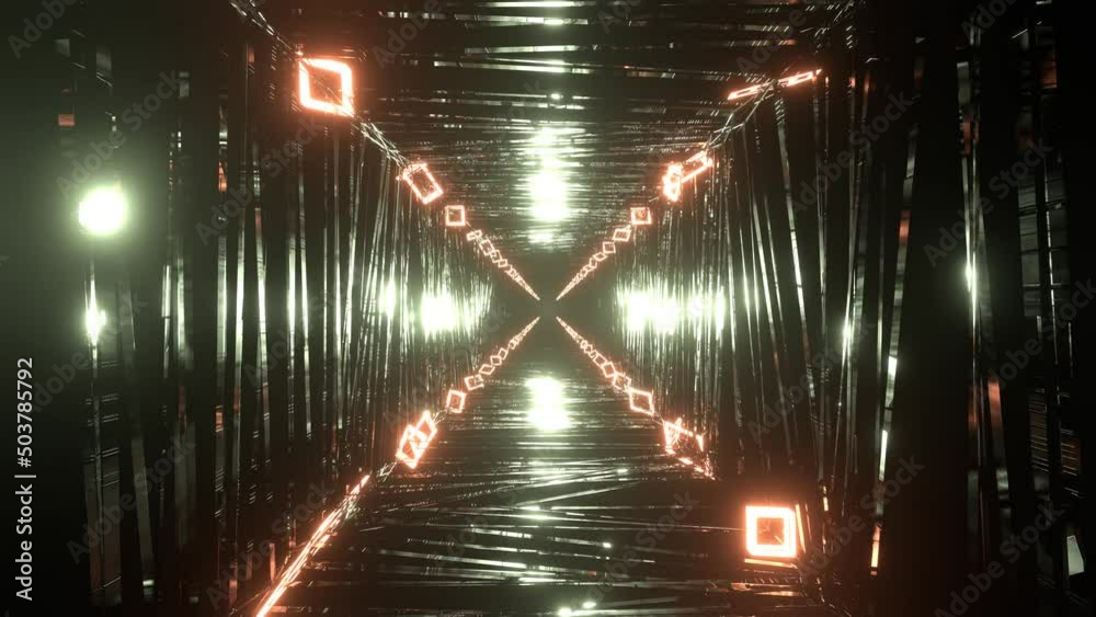 4k 3D animation. Flight in abstract sci-fi tunnel seamless loop ... 4k 3D animation. Flight in abstract sci-fi tunnel seamless loop ...