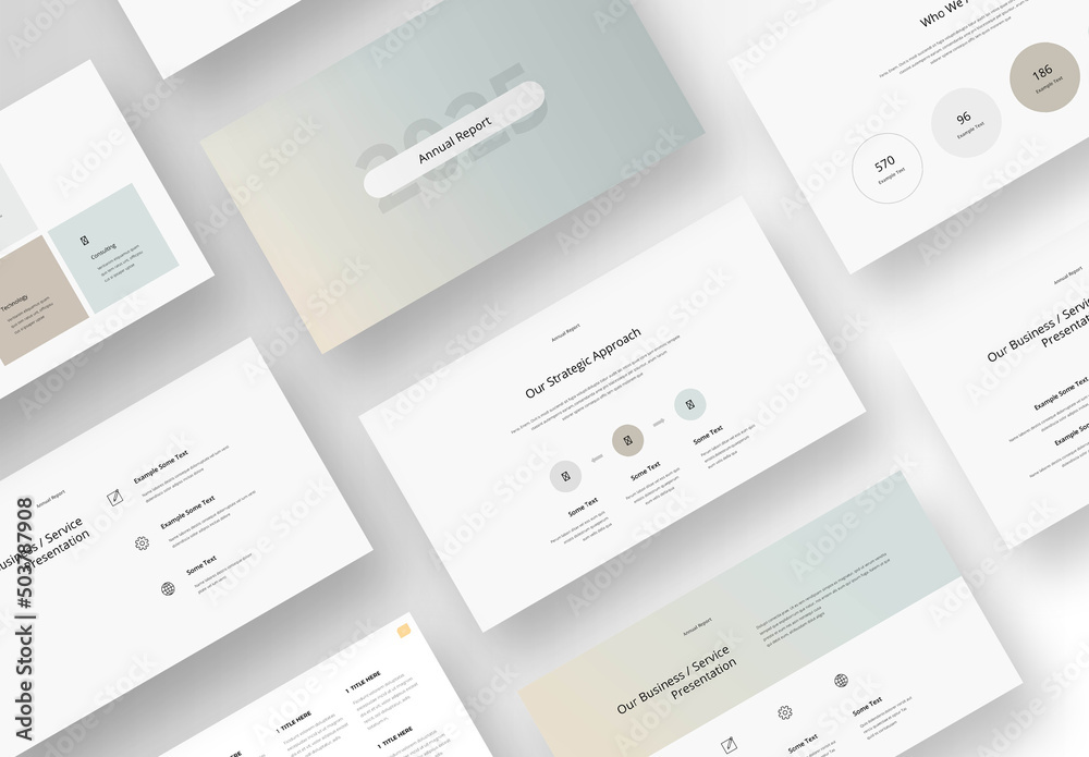 2025 Annual Report Presentation Stock Template | Adobe Stock