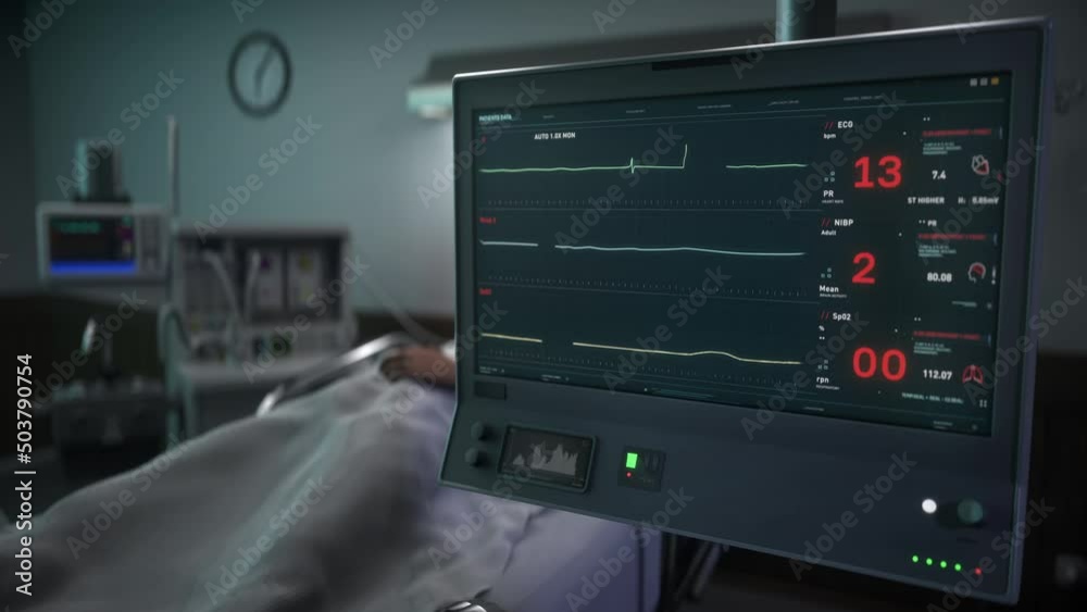 Monitoring of the person diagnosed with heart disease at the hospital ...