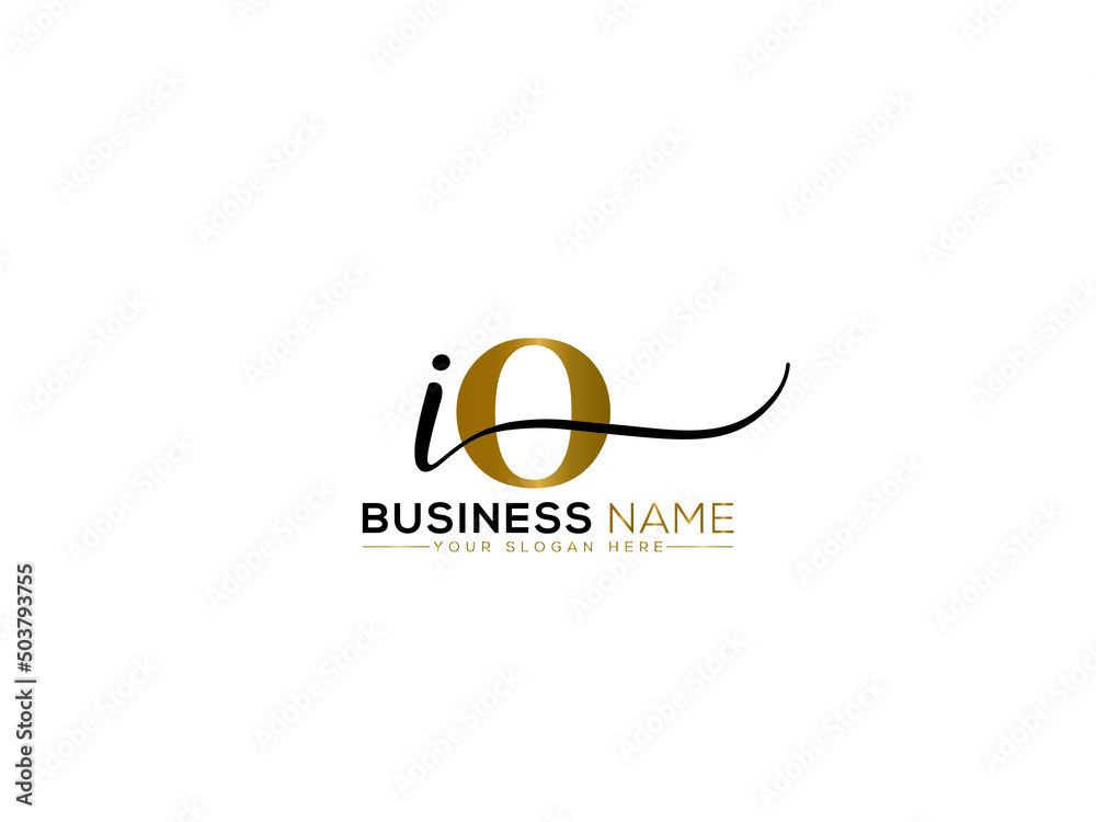 Minimalist IO Logo Icon, Signature Io oi Letter Logo Design For Your ...