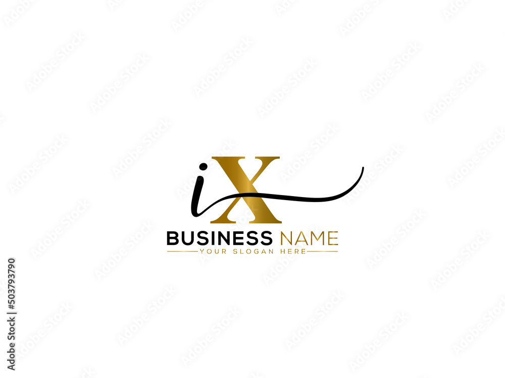 Minimalist IX Logo Icon, Signature Ix xi Letter Logo Design For Your ...