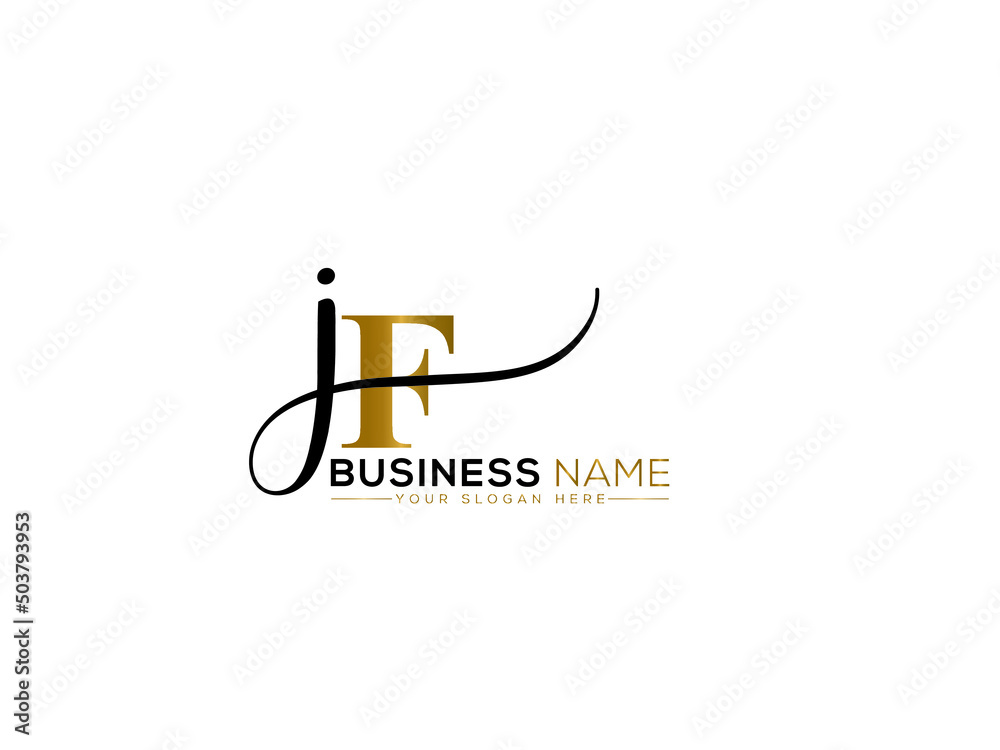 Signature JF Luxury Logo, Letter Jf fj Signature Logo Icon Vector Image ...