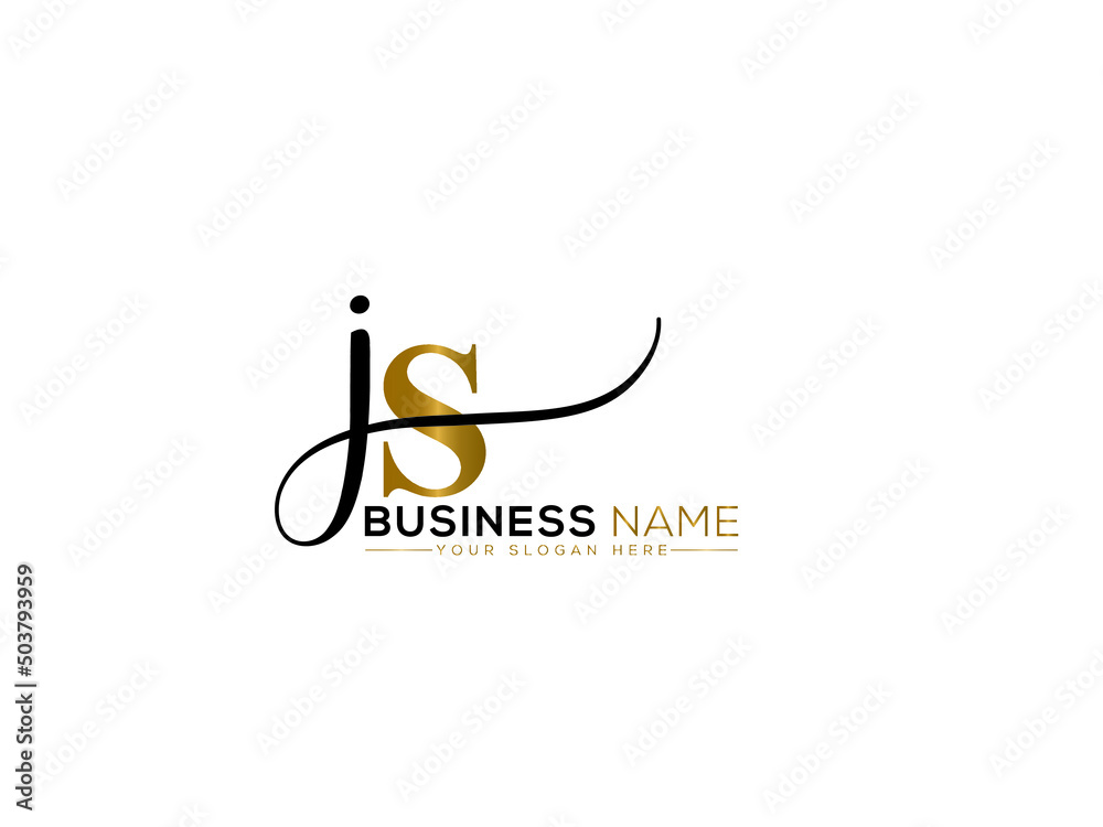 Signature JS Luxury Logo, Letter Js sj Signature Logo Icon Vector Image ...